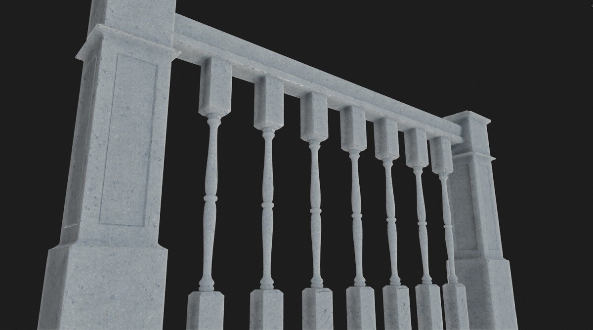 ArtStation - Handrail Staircase | Game Assets