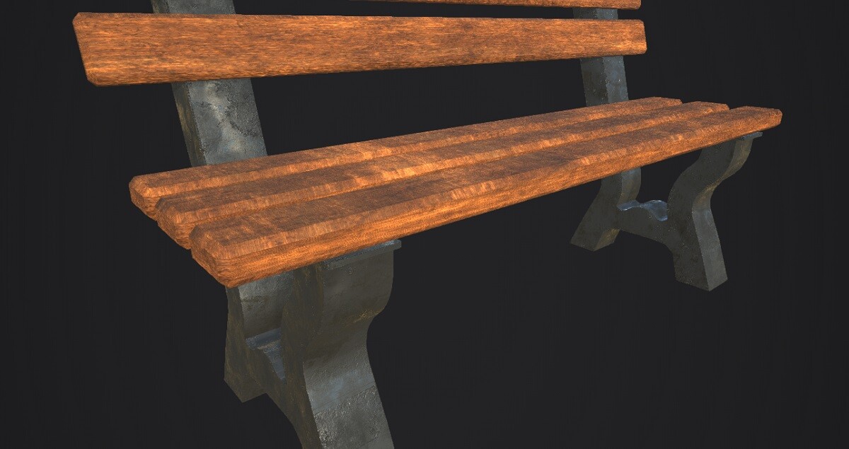 ArtStation - Park Bench | Game Assets