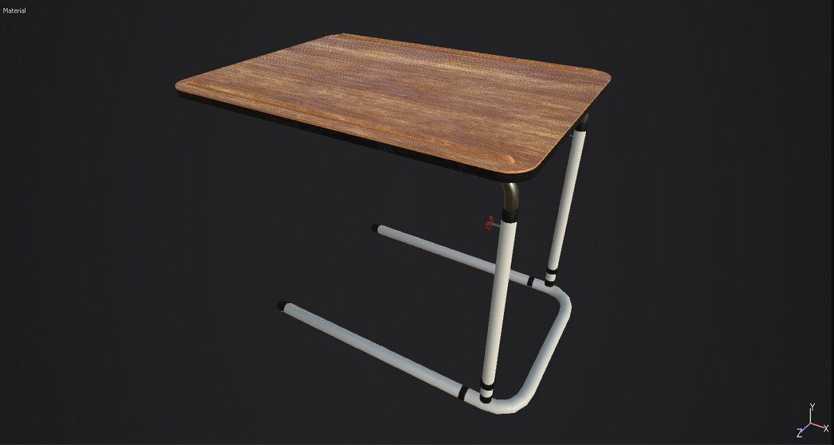 ArtStation - Overbed Table 3D Model | Game Assets