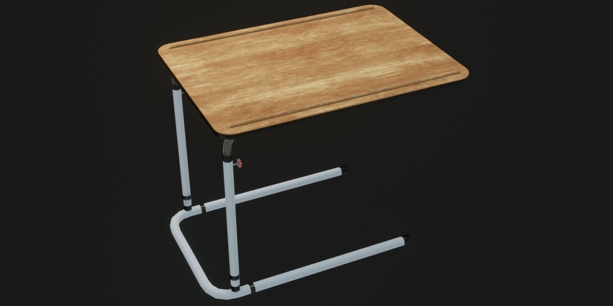 ArtStation - Overbed Table 3D Model | Game Assets