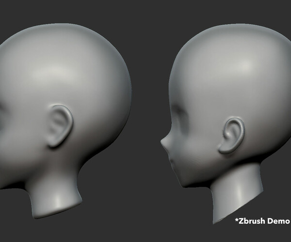ArtStation - Anime Head Basemesh | Resources