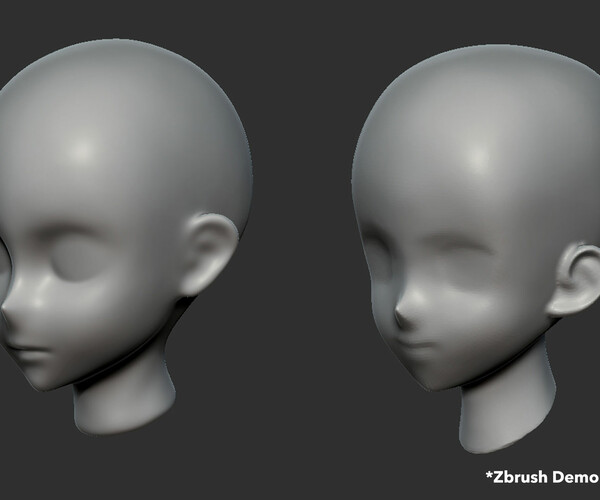 ArtStation - Anime Head Basemesh | Resources