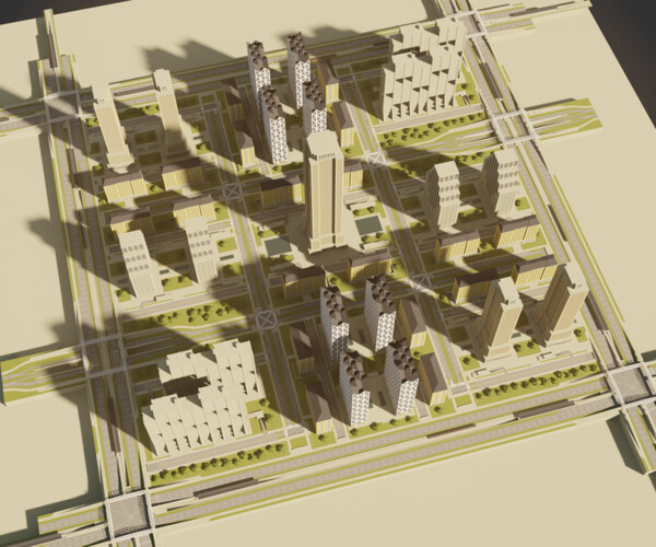 ArtStation - Building Blocks for Modern City Scenes – Kit 01 | Game Assets