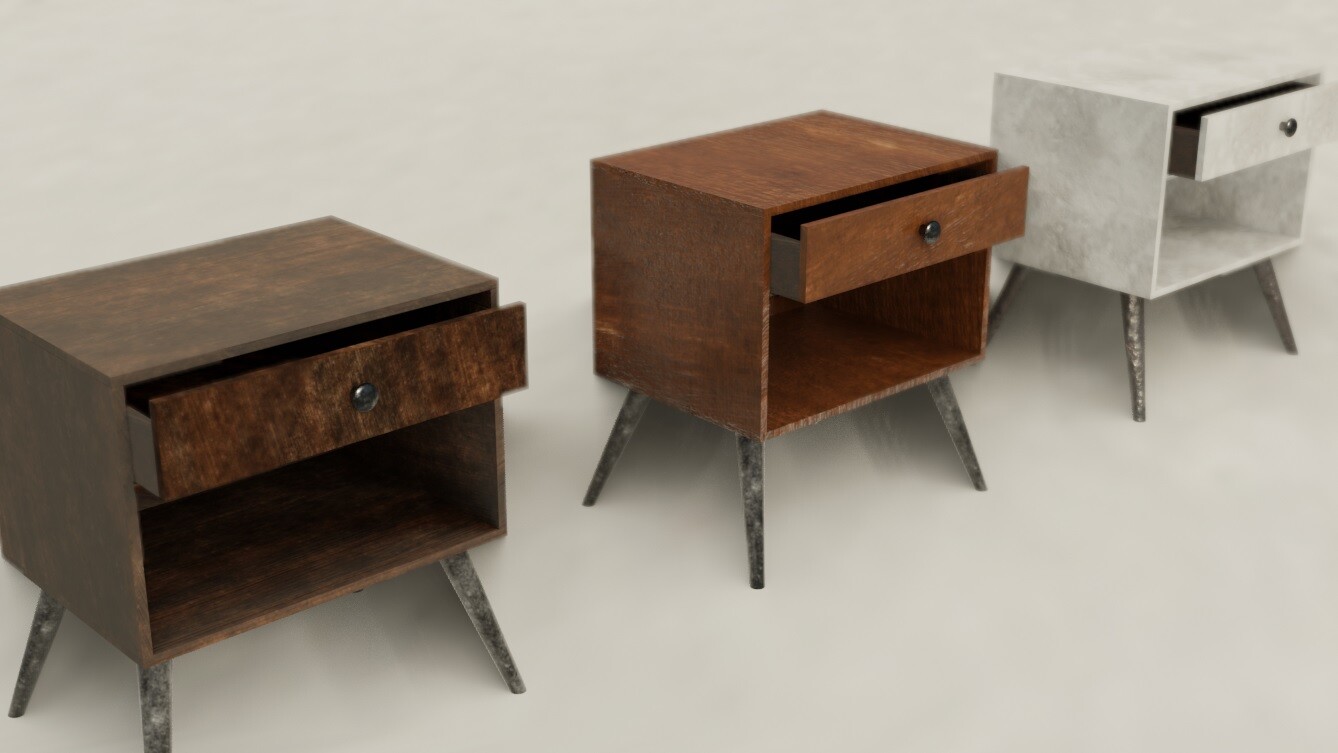 ArtStation - Bedside Table Collection | Game Assets