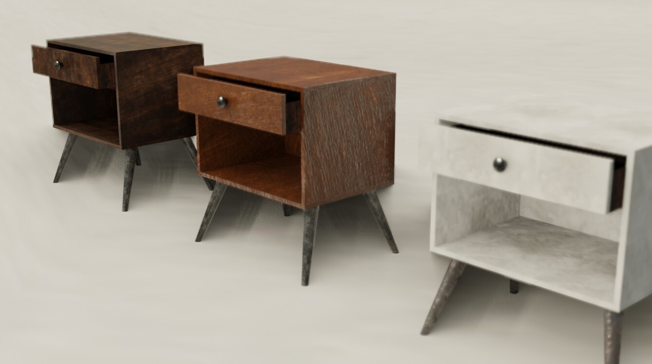 ArtStation - Bedside Table Collection | Game Assets