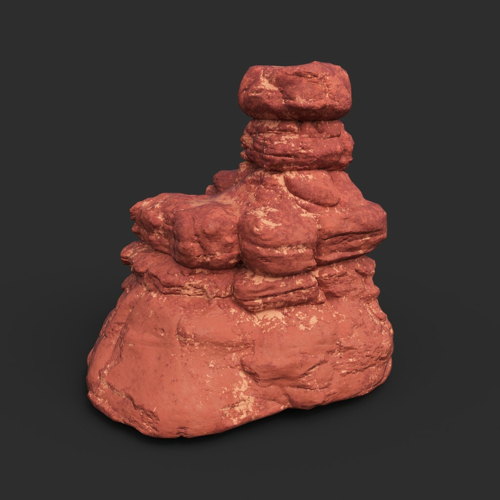ArtStation - Low poly Sandstone Column 210907 | Game Assets
