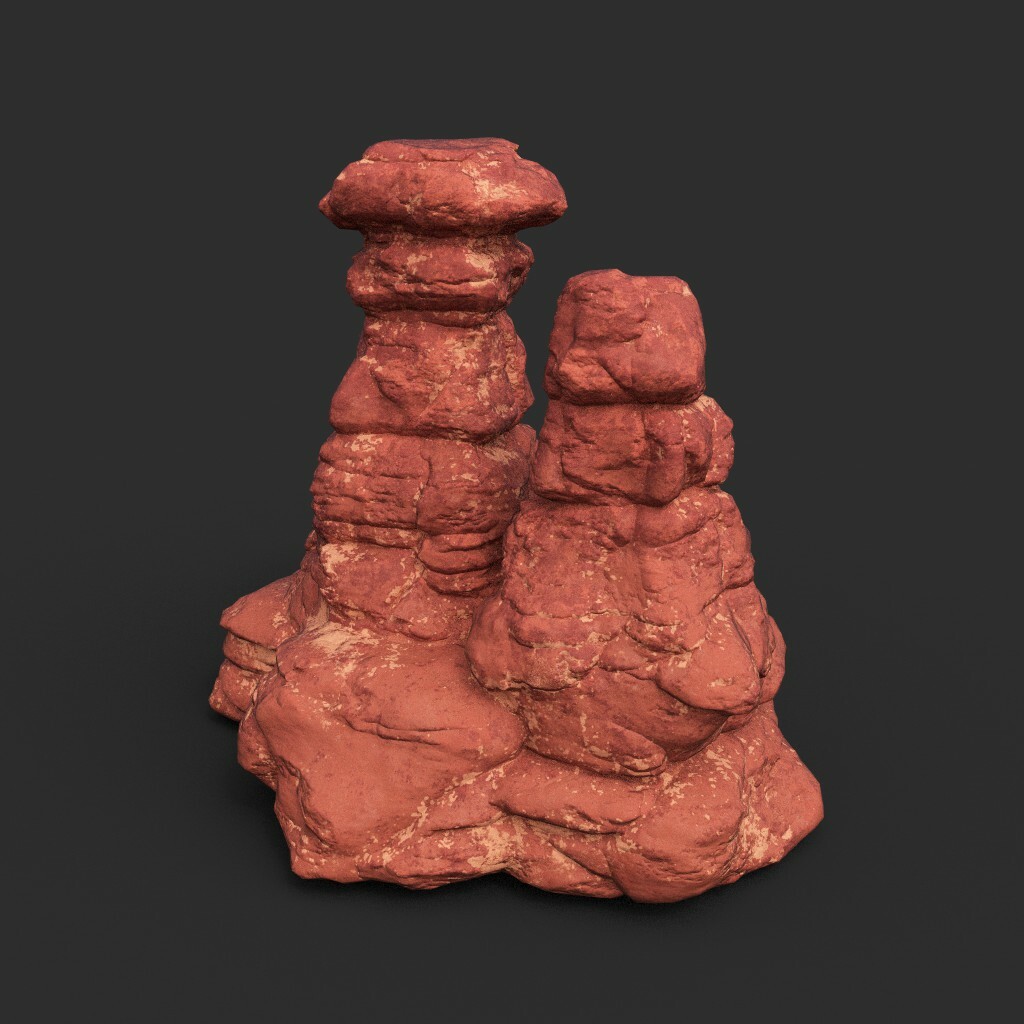 ArtStation - Low poly Sandstone Column 210907 | Game Assets