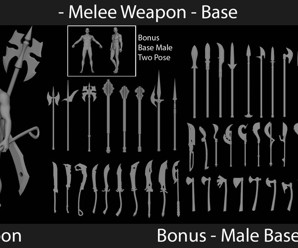 ArtStation - Melee Weapons - Base Meshes | Resources