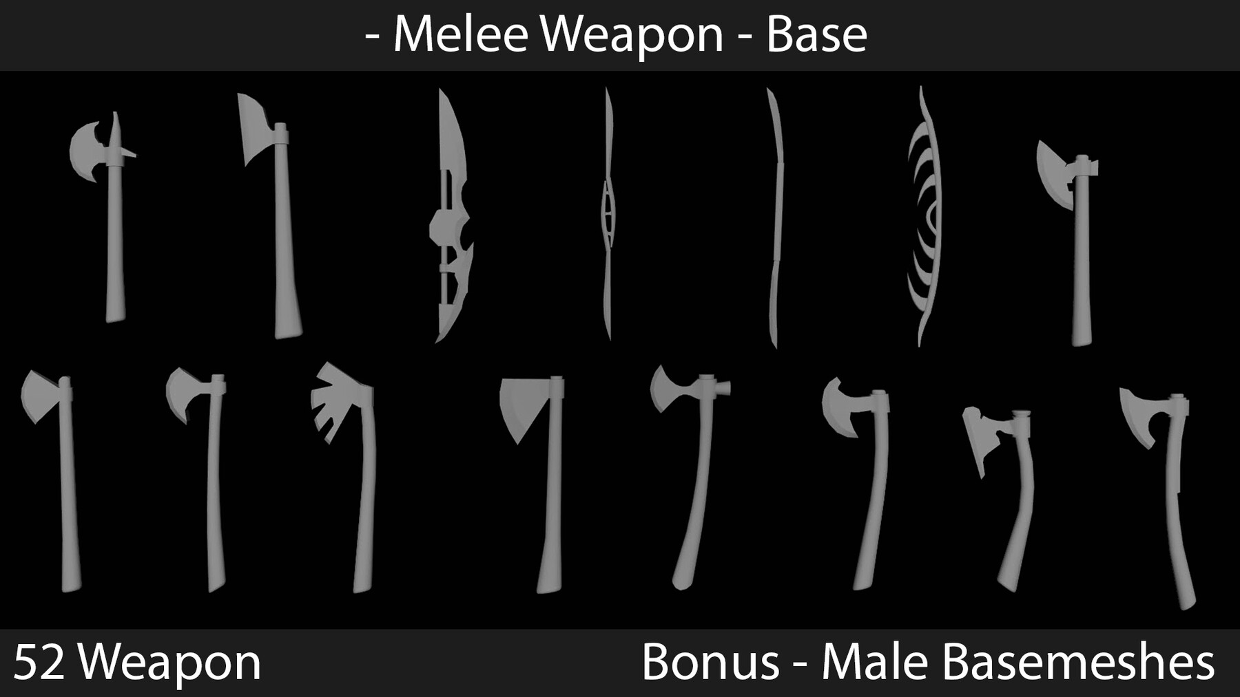 ArtStation - Melee Weapons - Base Meshes | Resources