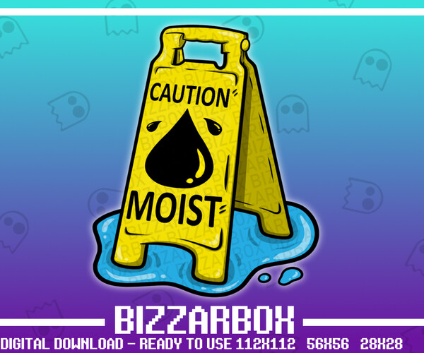 ArtStation - Twitch Emote: Caution Moist Sign | Artworks