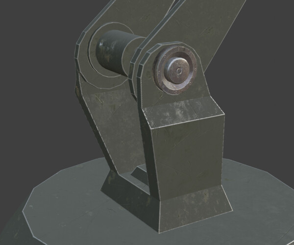 ArtStation - Machine Gun Turrent low poly PBR for game ready Low-poly ...