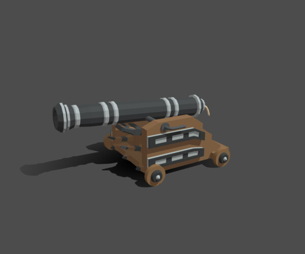 ArtStation - LowPoly Cannon | Game Assets