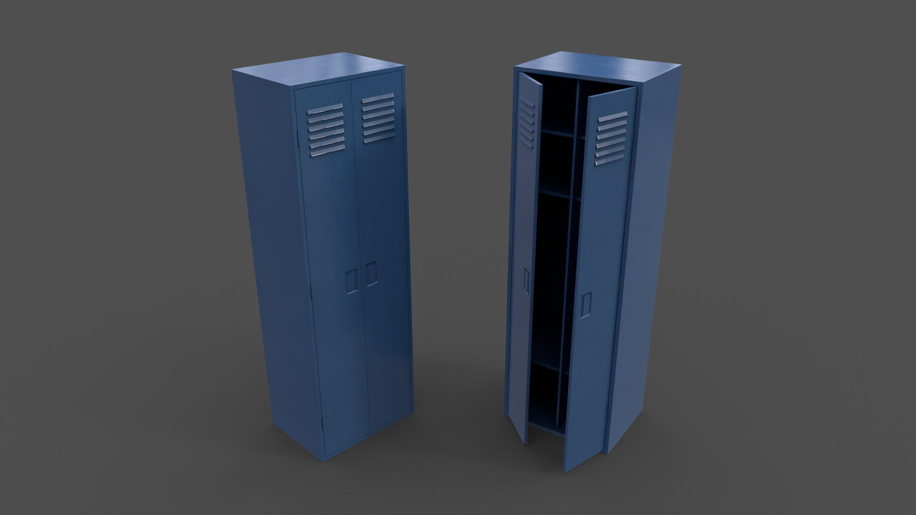 ArtStation - PBR School Gym Locker 09 - Blue Dark | Game Assets