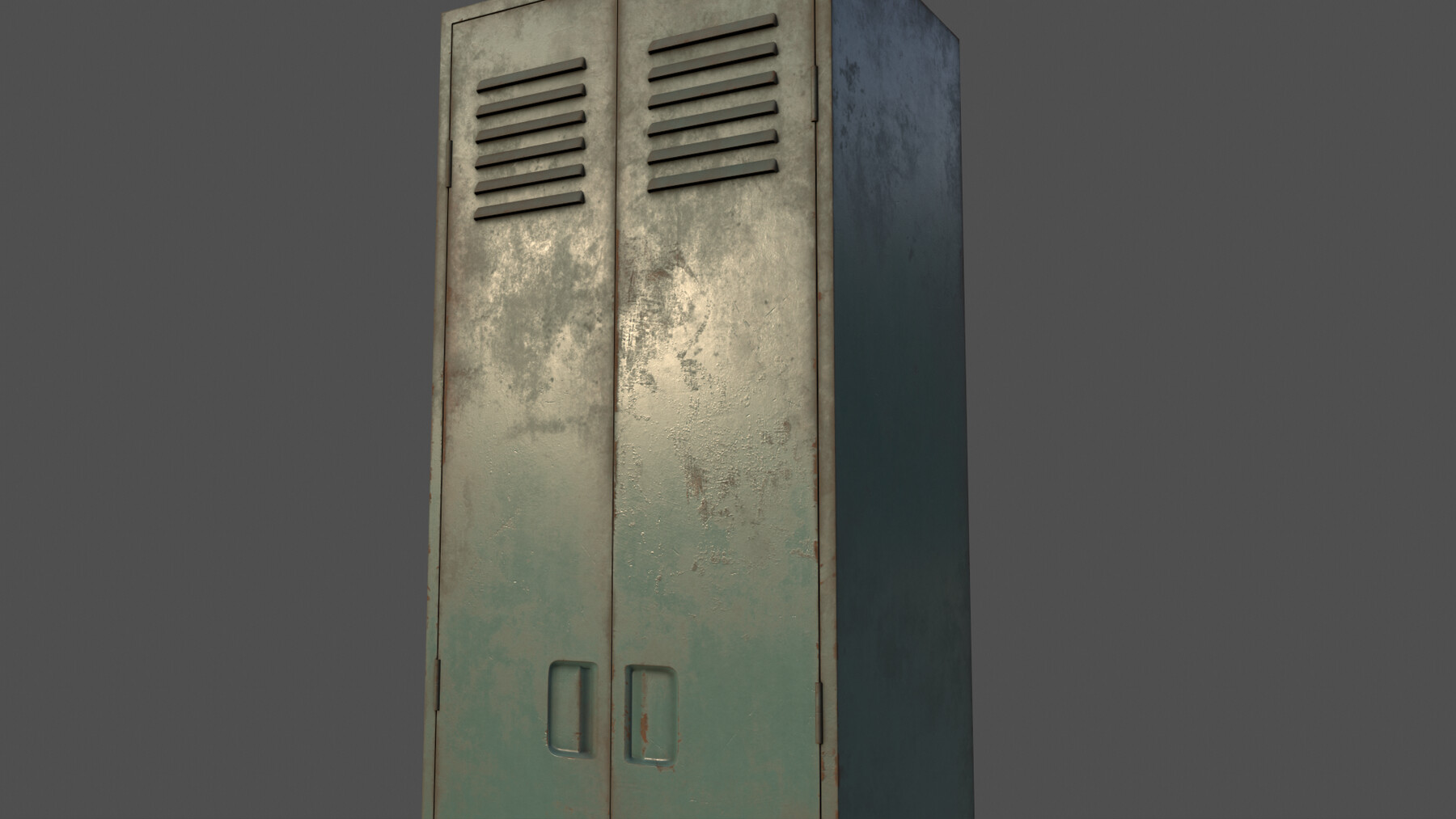 ArtStation - PBR School Gym Locker 09 - Green Light | Game Assets
