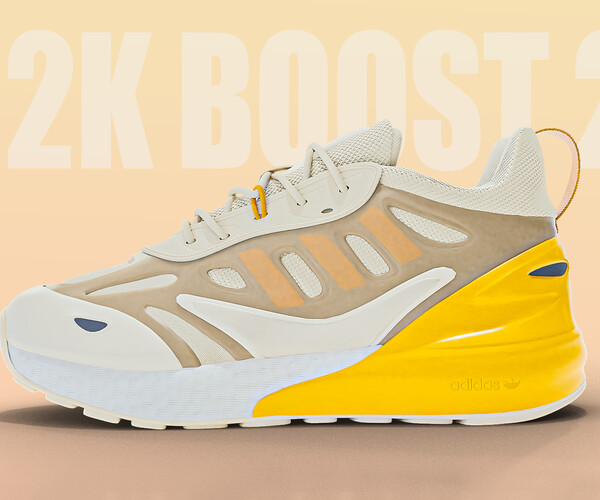 ArtStation - Adidas zx 2k boost 2 \ yellow color | Game Assets