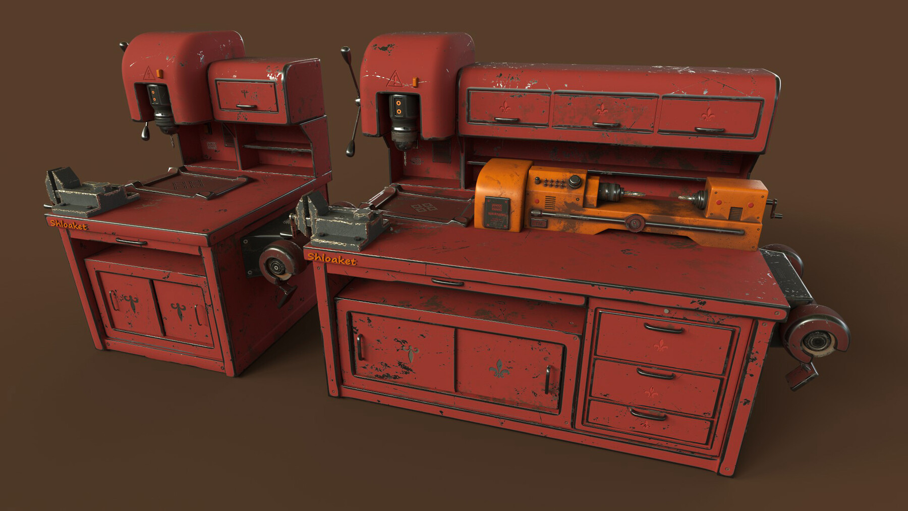 ArtStation - industrial work assets game ready low poly and high poly ...