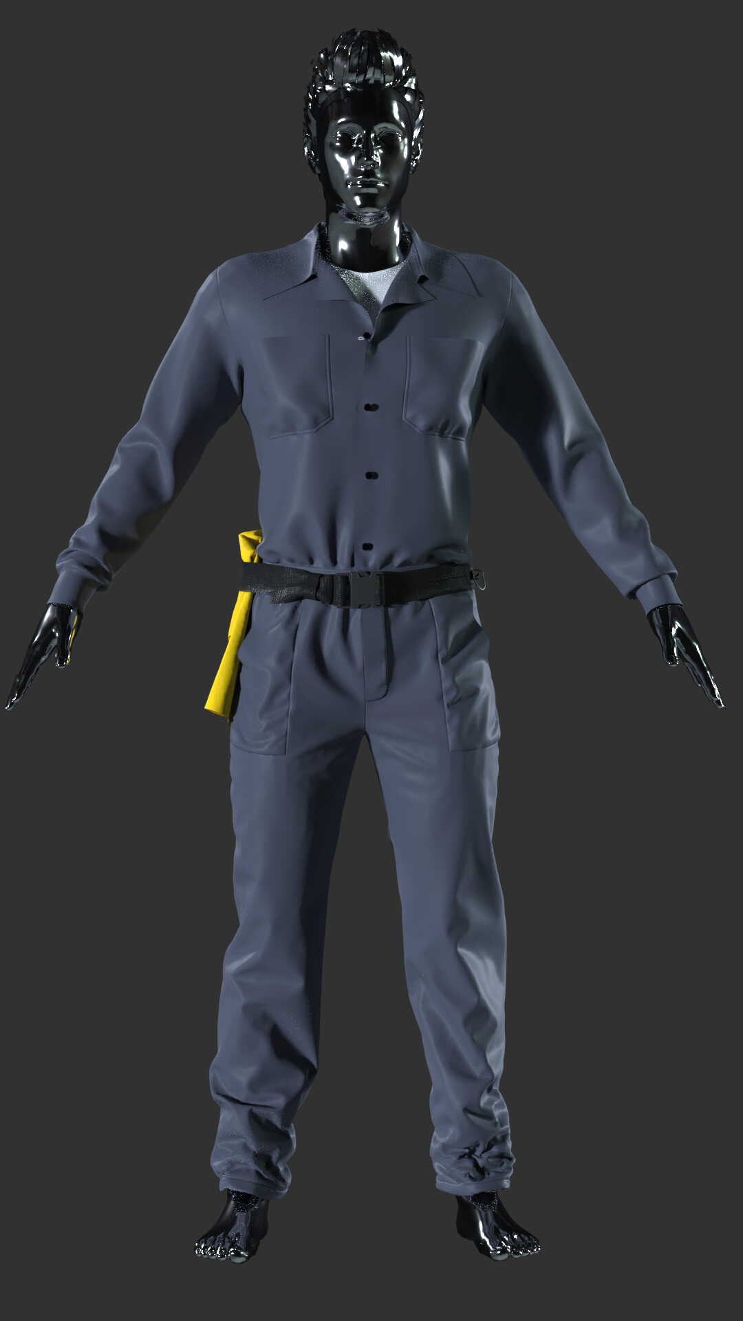 ArtStation - Male Overall/Janitor Marvelous/CLO project + OBJ | Game Assets