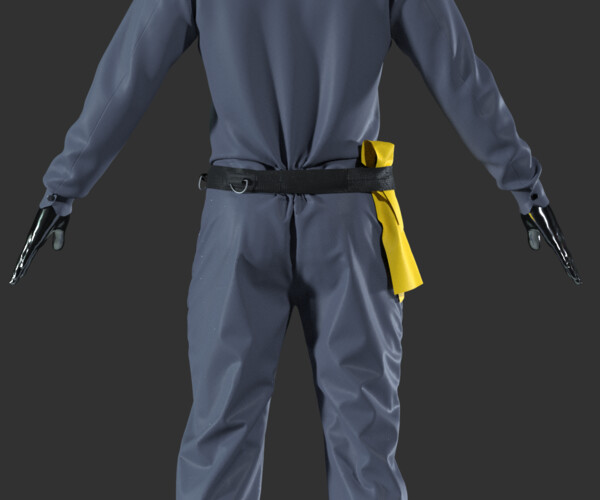 ArtStation - Male Overall/Janitor Marvelous/CLO project + OBJ | Game Assets