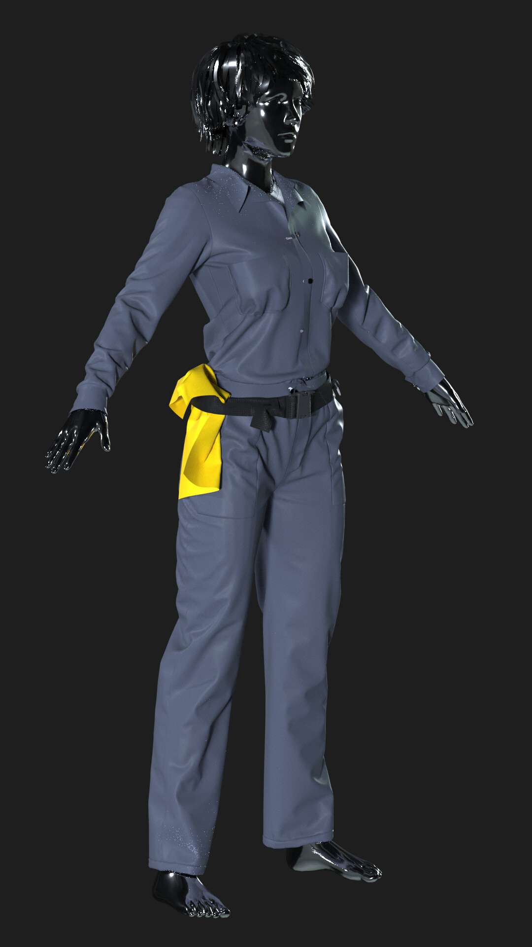 ArtStation - Female Overall/Janitor Marvelous/CLO project + OBJ | Game ...