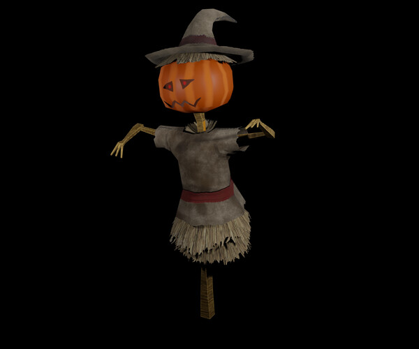 ArtStation - Low Poly Scarecrow Game ready asset | Game Assets