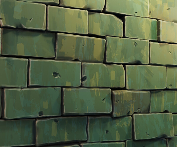 ArtStation - Stylized wall texture 8 Variations | Resources