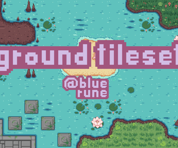 ArtStation - Ground and water Pixelart Tileset | Game Assets