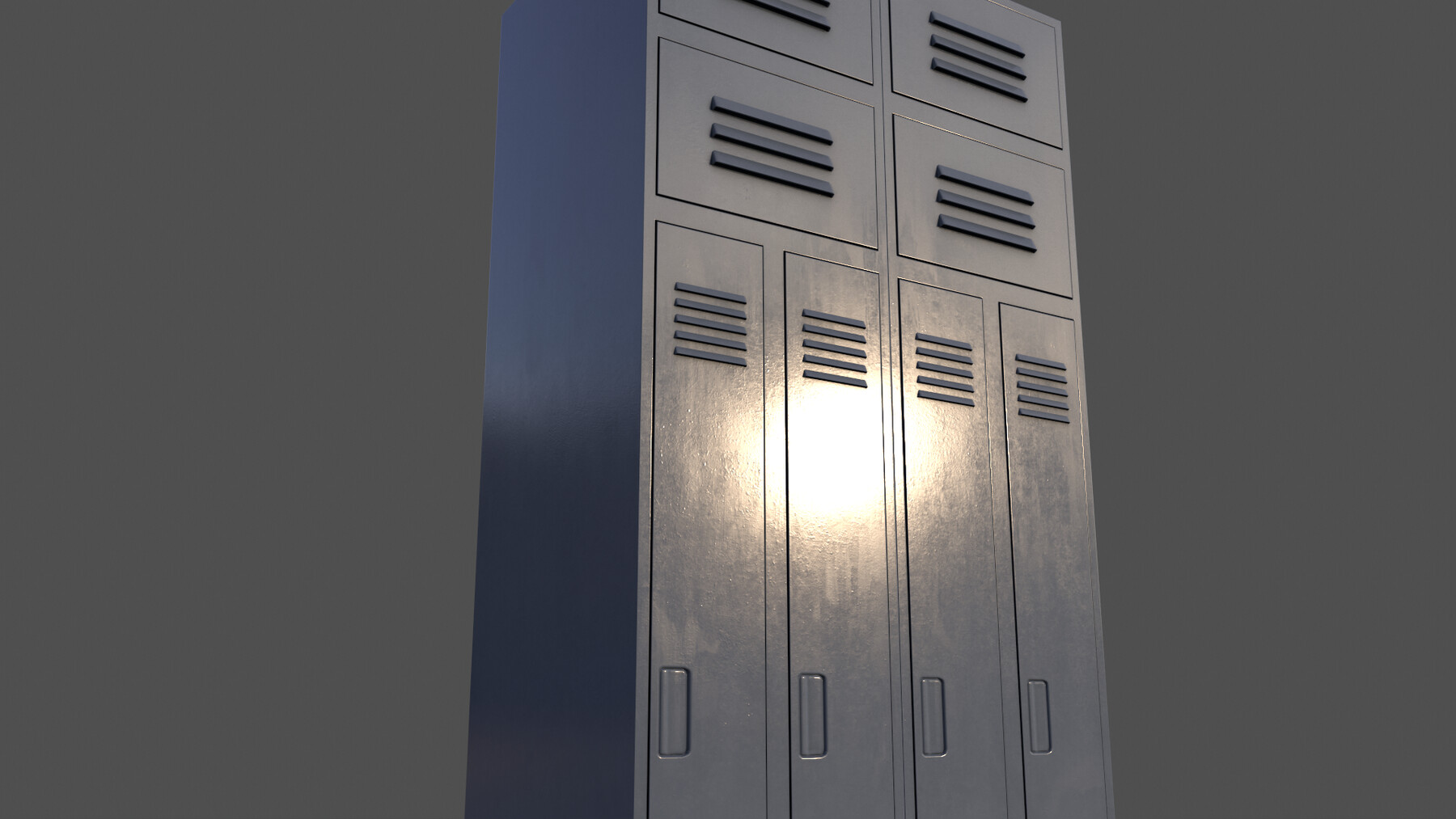 ArtStation - PBR School Gym Locker 10 - Grey | Game Assets