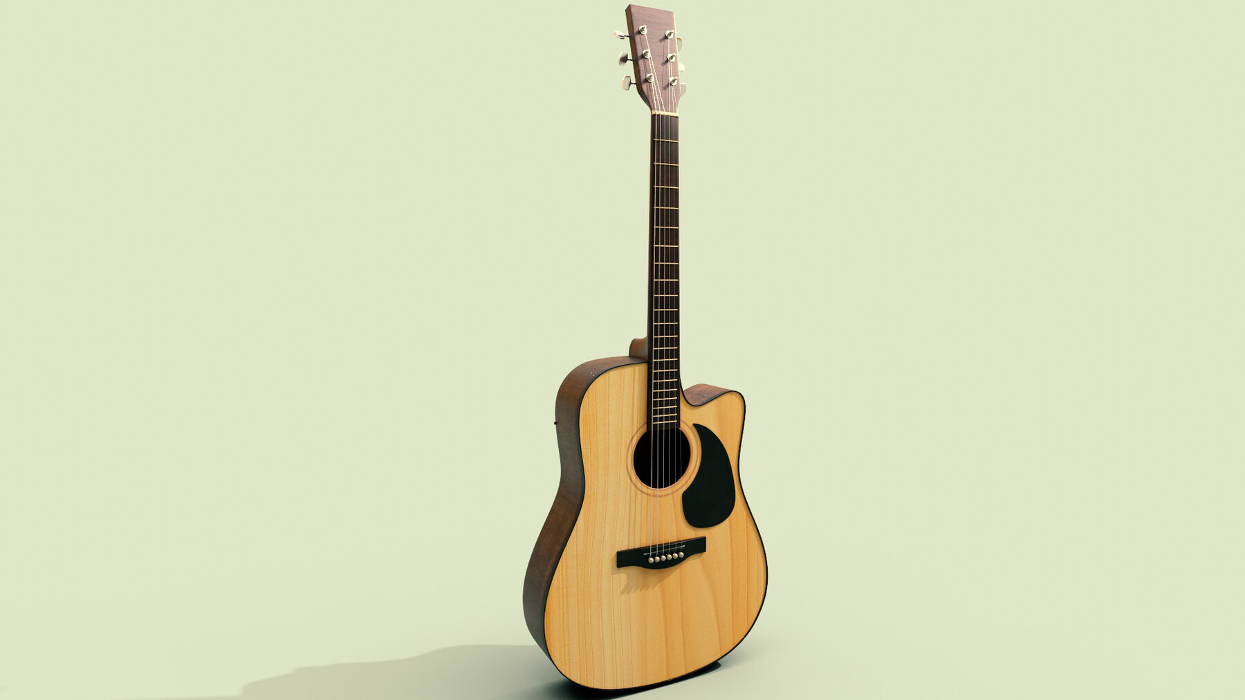ArtStation - Acoustic Guitar Musical instruments full detail low poly ...