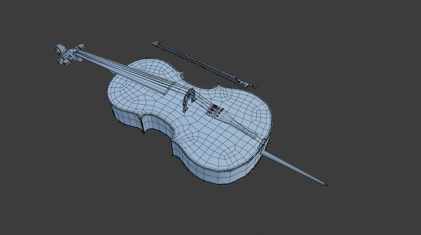 ArtStation - cello Musical instruments full detail low poly and high ...