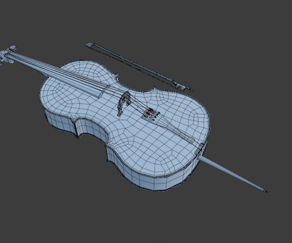 ArtStation - cello Musical instruments full detail low poly and high ...