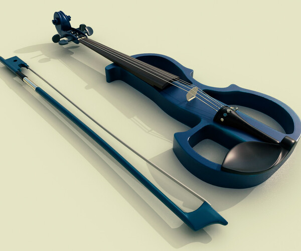 ArtStation - Electric violin Musical instruments full detail low poly ...