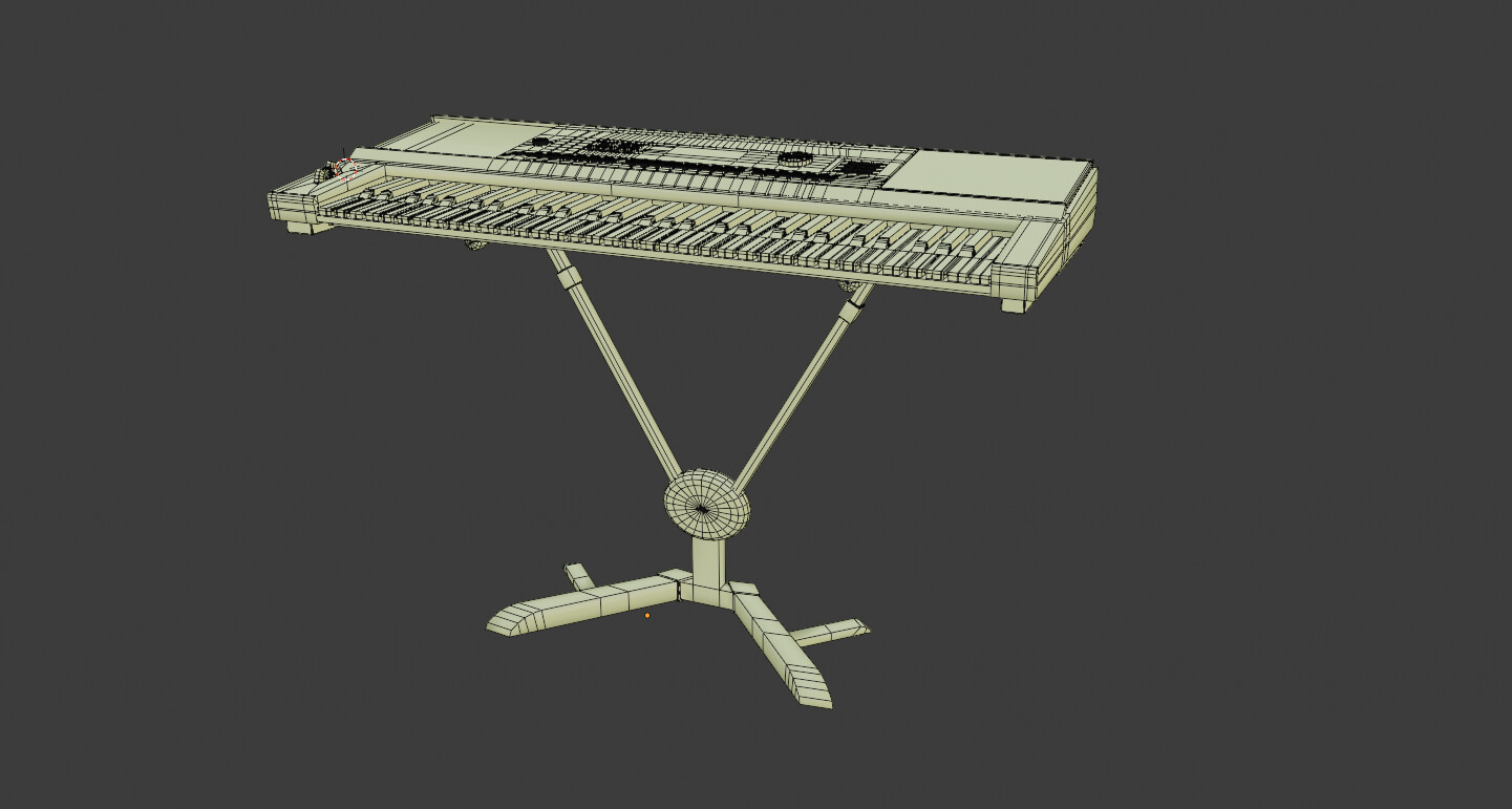 ArtStation - keyboard Musical instruments full detail low poly and high ...