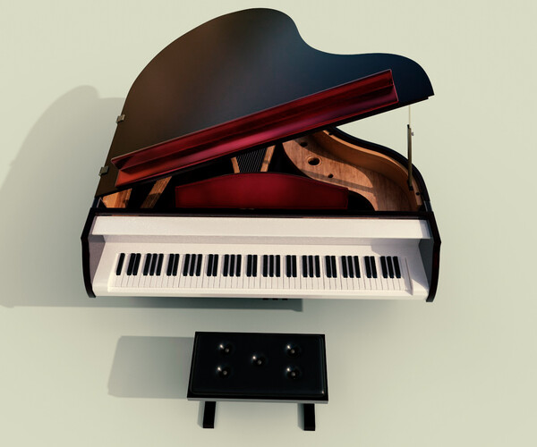 ArtStation - piano Musical instruments full detail low poly and high ...
