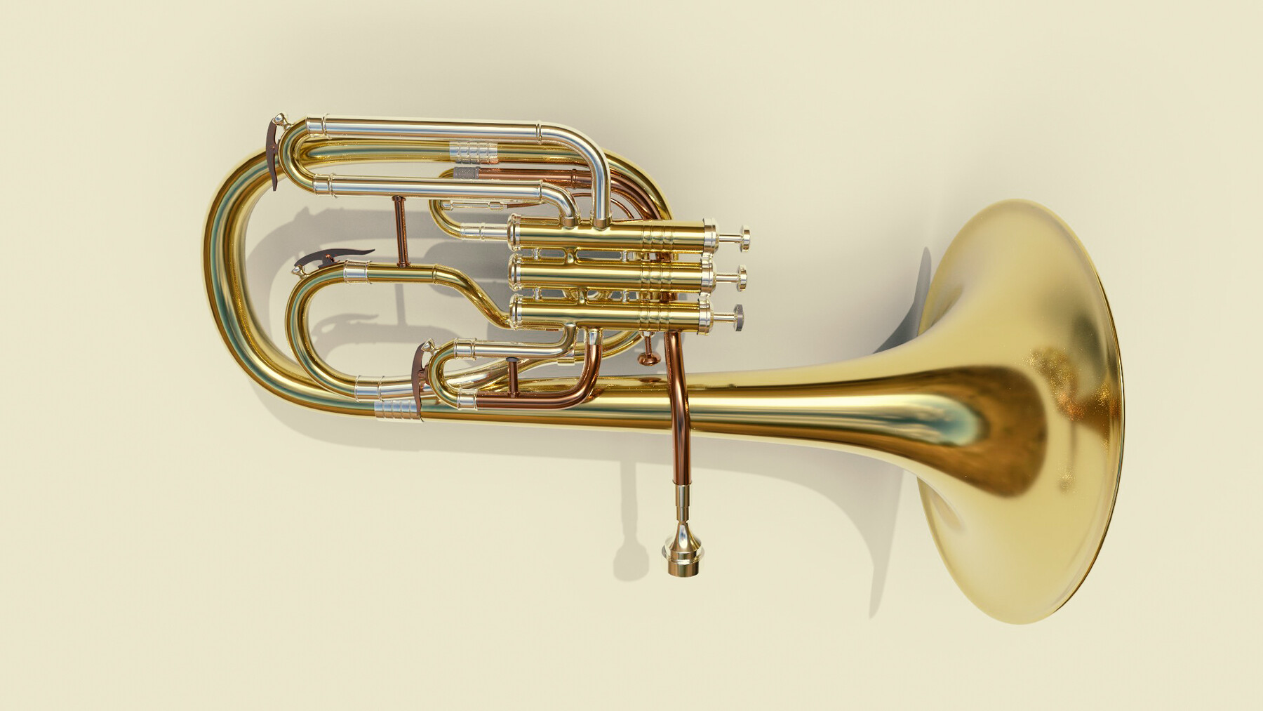 ArtStation - tenor horn instruments full detail low poly and high poly ...