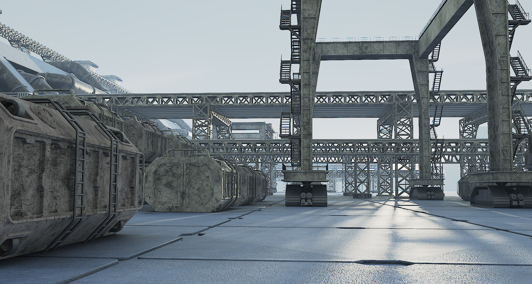 ArtStation - sifi factory 3d model | Resources