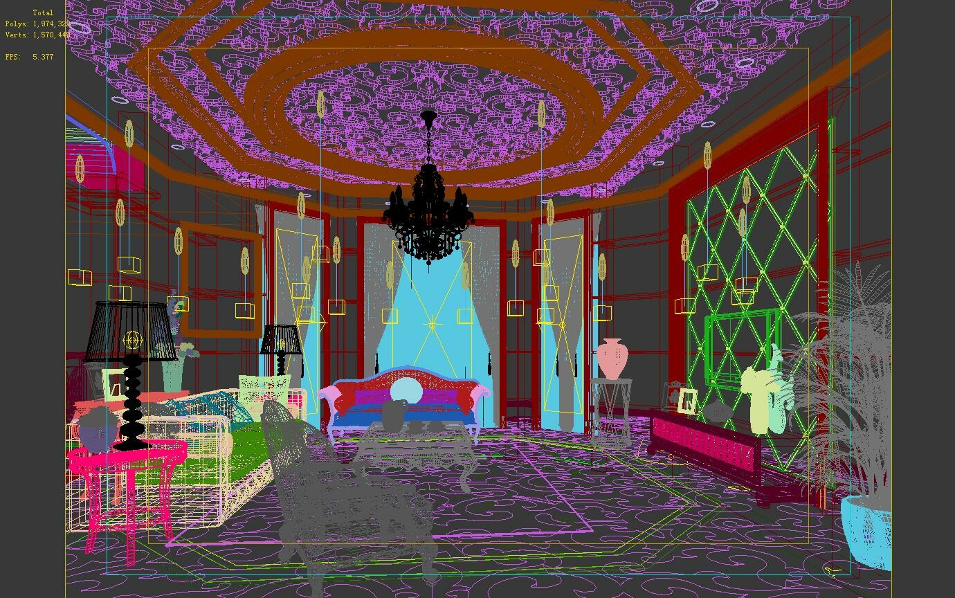 ArtStation - Modern fashion style interior living room -0434 | Resources