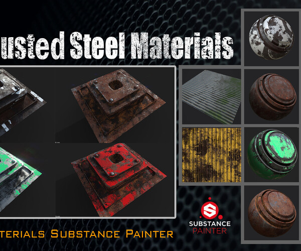 ArtStation - 10 Rusted Steel Materials | Game Assets