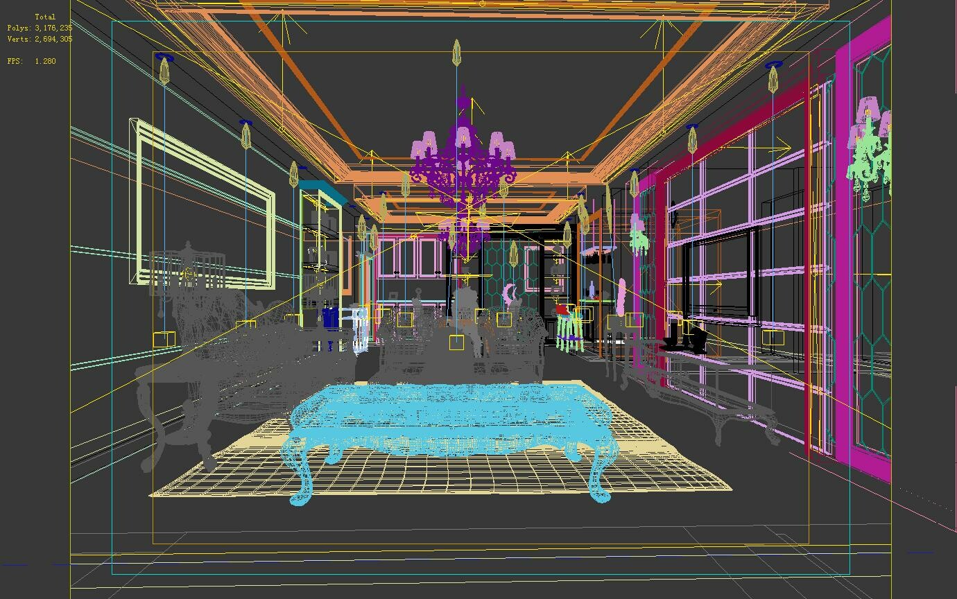 ArtStation - Modern fashion style interior living room -0527 | Resources