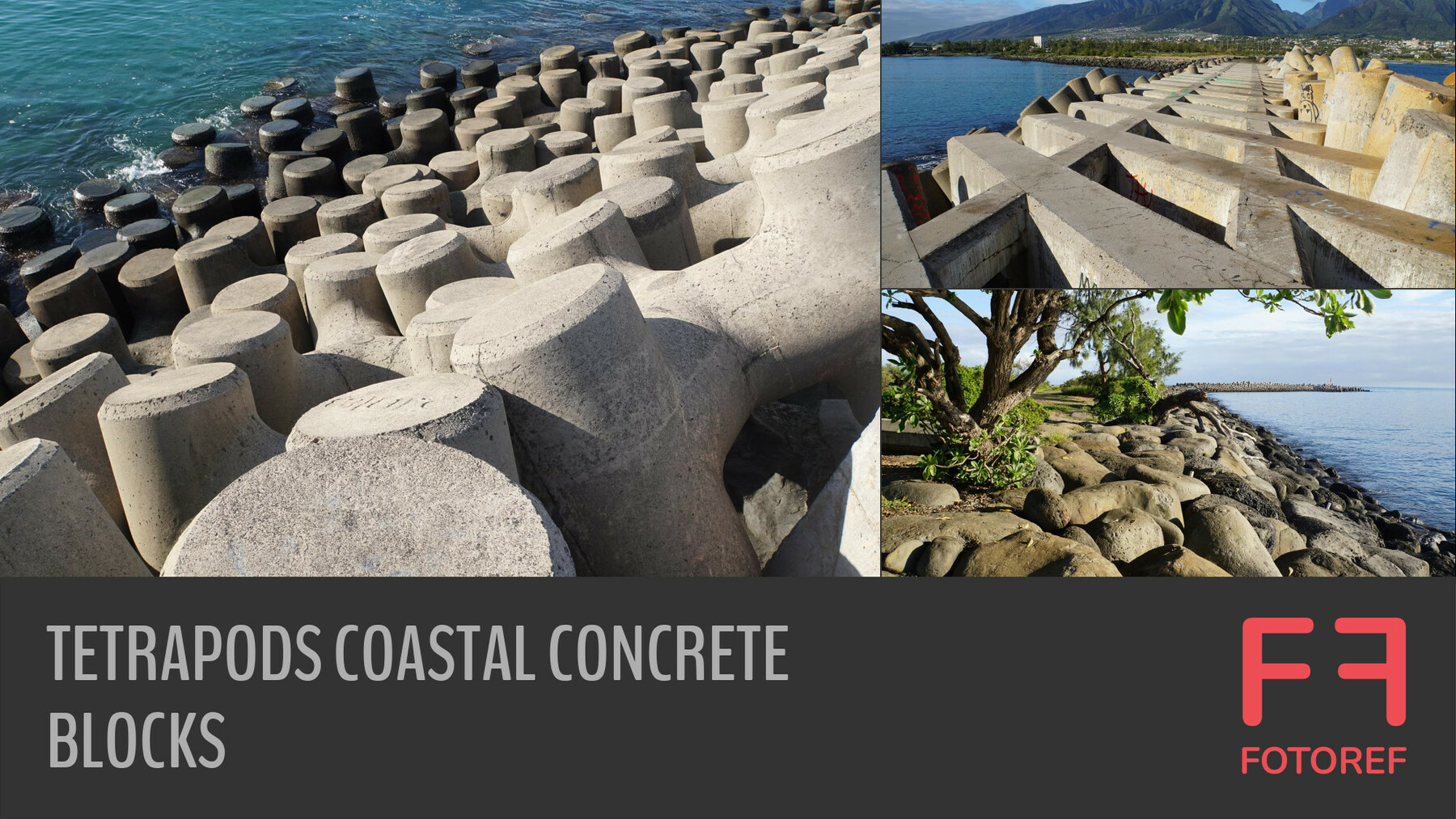 ArtStation - 149 photos of Tetrapods Coastal Concrete Blocks | Resources