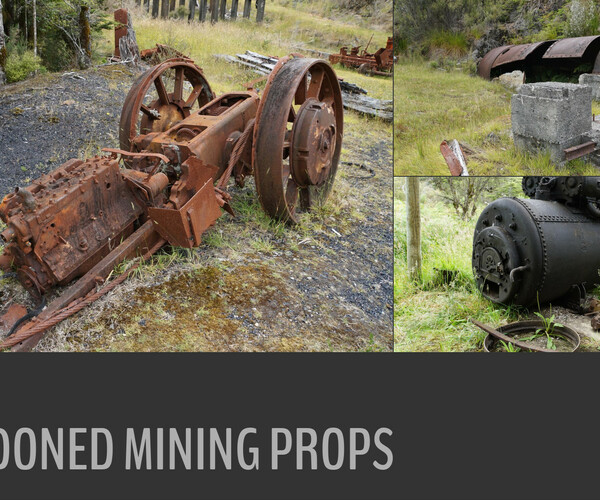 ArtStation - 157 photos of Abandoned Mining Props | Resources