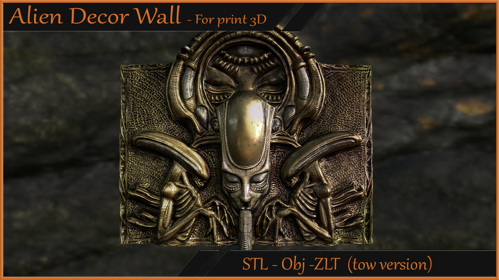 ArtStation - Alien Decor Wall - for 3D print | Resources