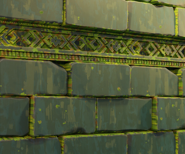 ArtStation - Stylized wall texture 8 Variations | Resources