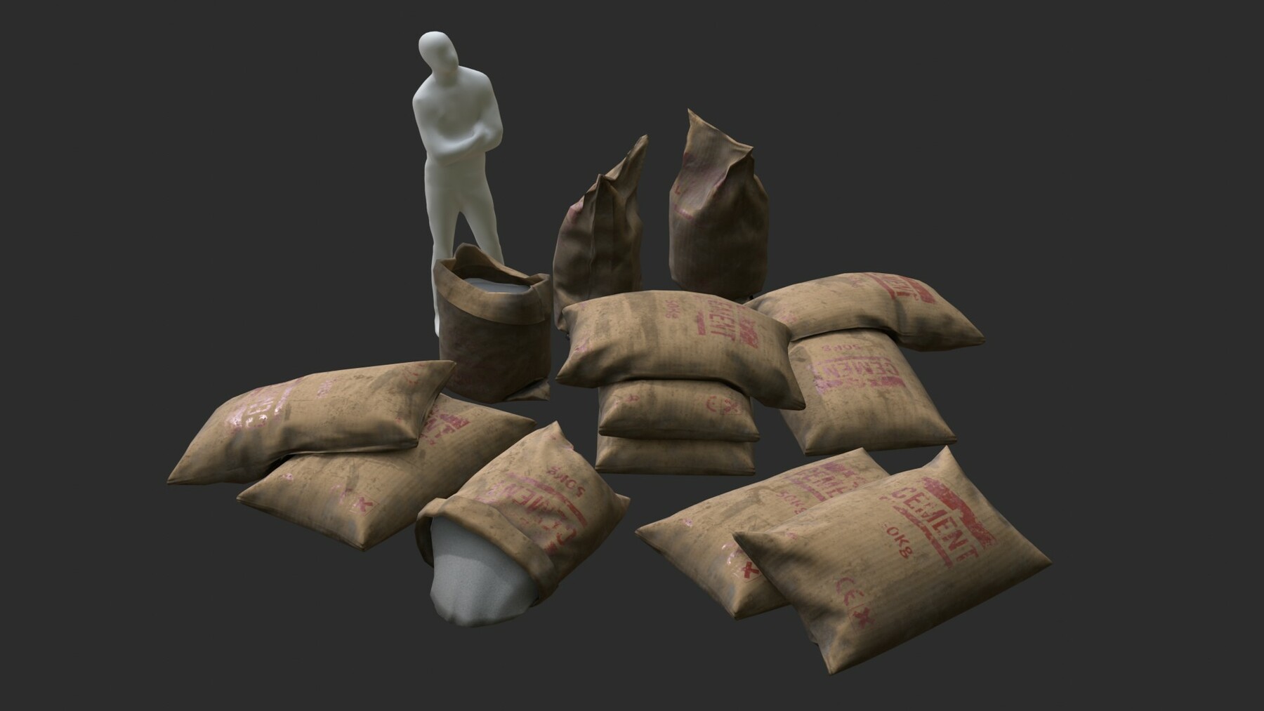 ArtStation - Cement Bags Assets | Game Assets