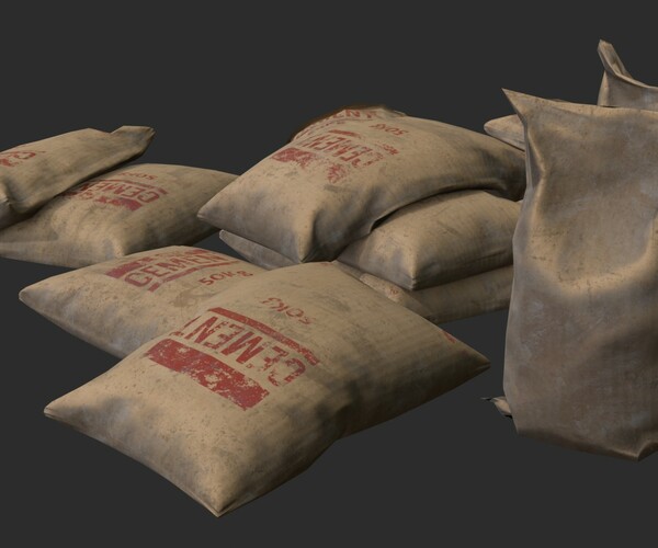 ArtStation - Cement Bags Assets | Game Assets