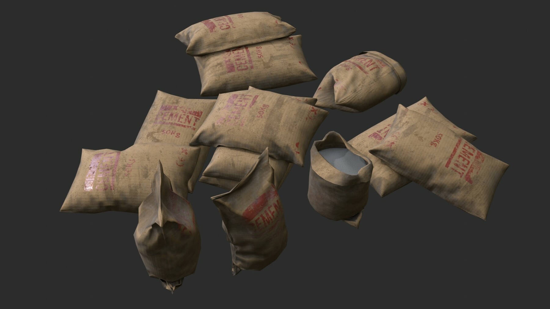ArtStation - Cement Bags Assets | Game Assets