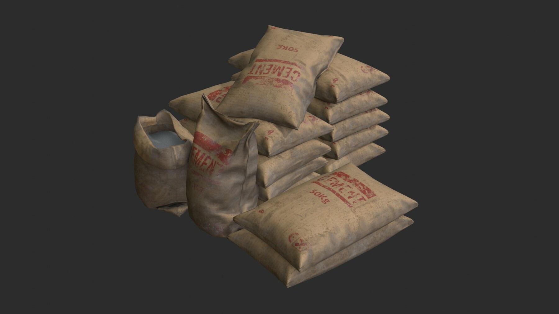 ArtStation - Cement Bags Assets | Game Assets