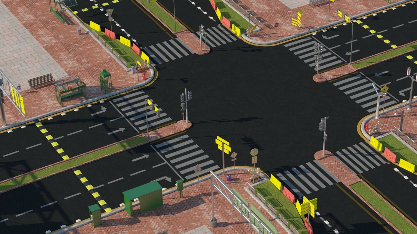 ArtStation - Road_Street_Collection_3D_model | Resources