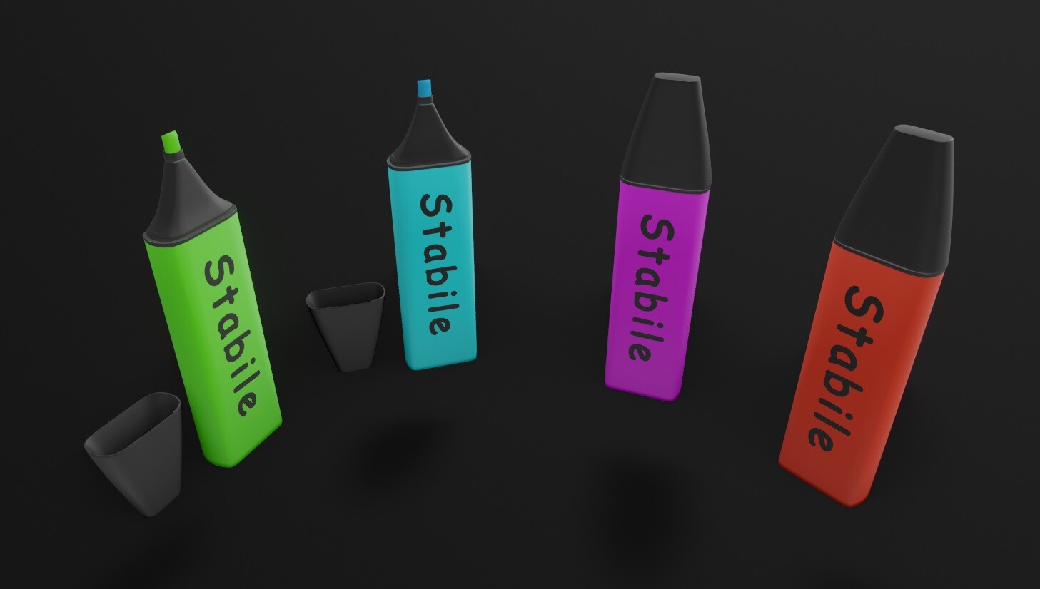 ArtStation - Highlighter Pens | Game Assets