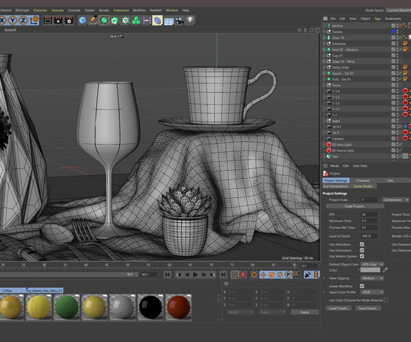 ArtStation - Project file Cinema 4D + Redshift / Daily Render 01 | Resources