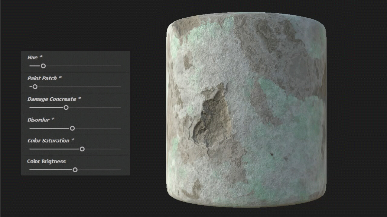 ArtStation - Procedural Plaster Concrete | Game Assets